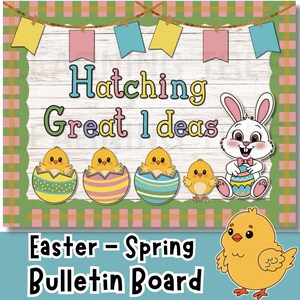 Spring Bulletin Board,easter Classroom Decor,chick and Bunny Bulletin ...