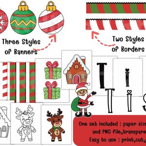 Christmas Bulletin Board Set, Holiday Classroom Decoration. - Etsy