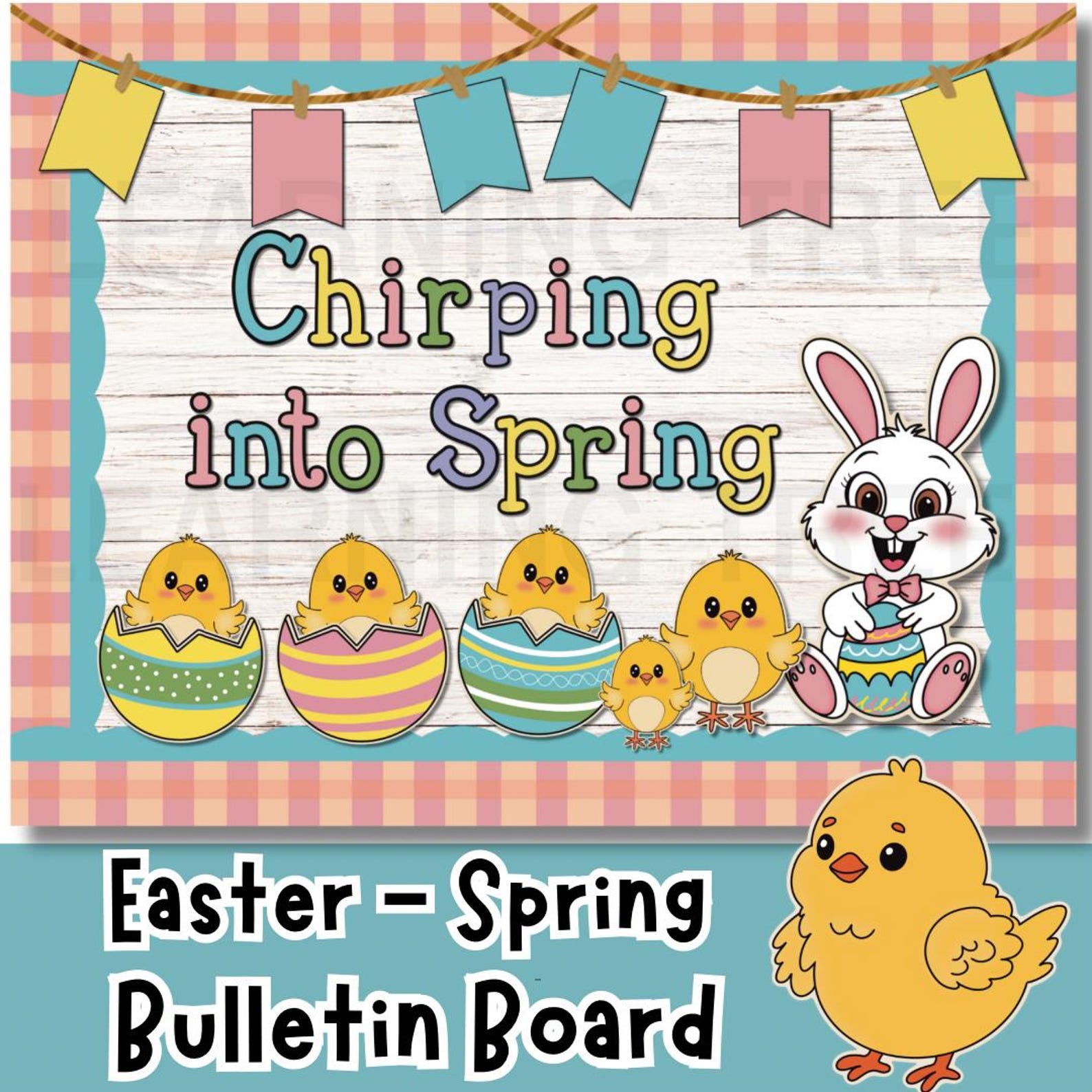 Spring Bulletin Board,easter Classroom Decor,chick and Bunny Bulletin ...