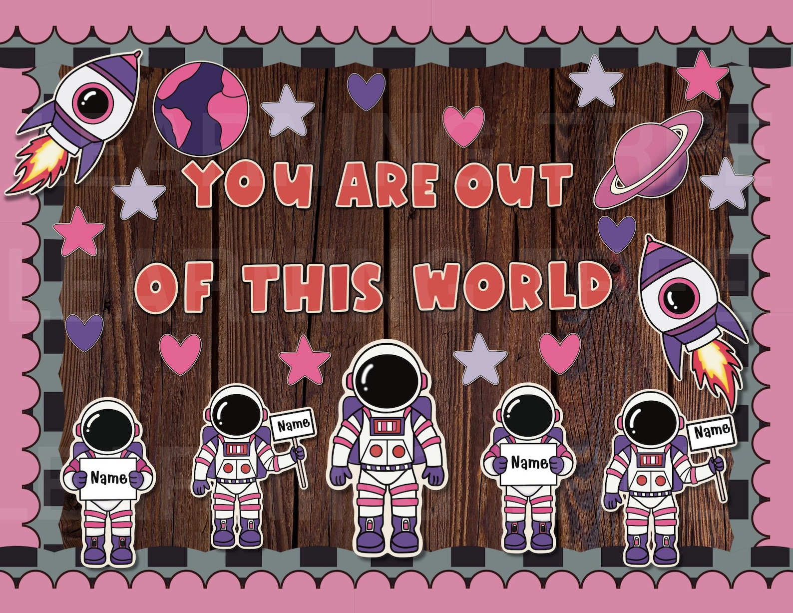 Astronaut Bulletin Board,valentine’s Day,outer Space Classroom Decor ...