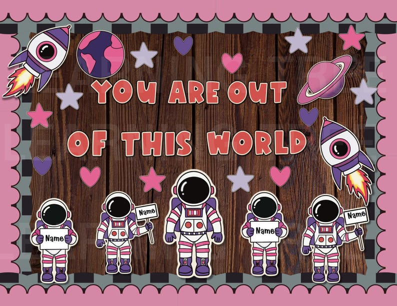 Astronaut Bulletin Board,valentine’s Day,outer Space Classroom Decor ...