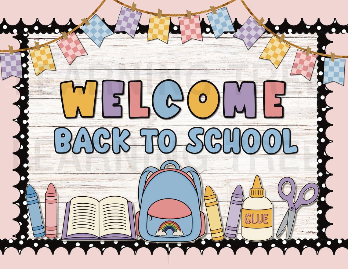 Pastel Classroom Decor: Welcome Back to School Bulletin Board (digital ...
