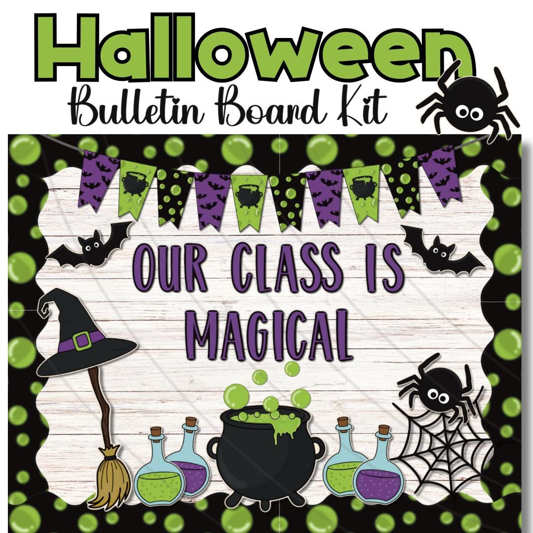 Halloween Bulletin Board Kit | Witch Classroom Decor | October Door ...