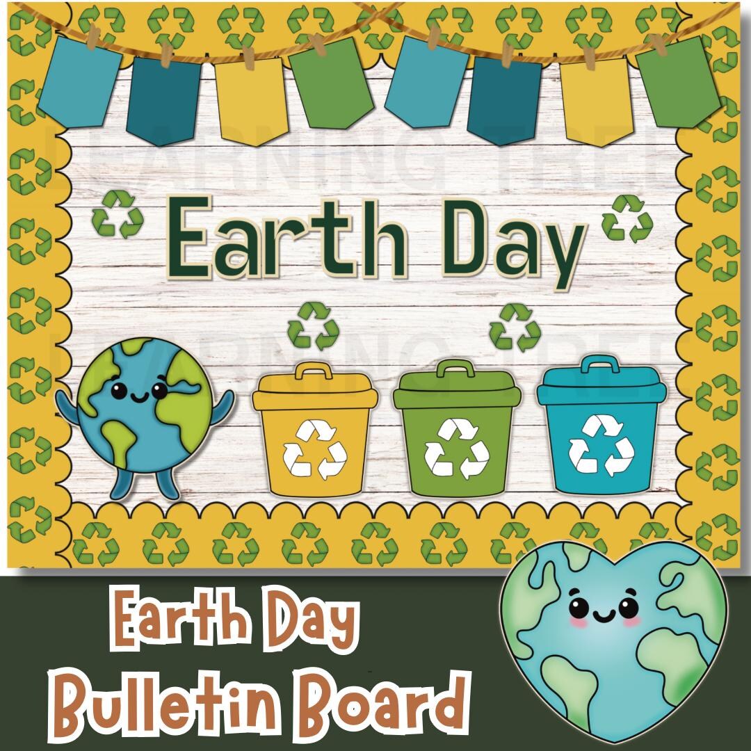 Recycle Theme Bulletin Board,earth Day Classroom Decor Printable Earth ...