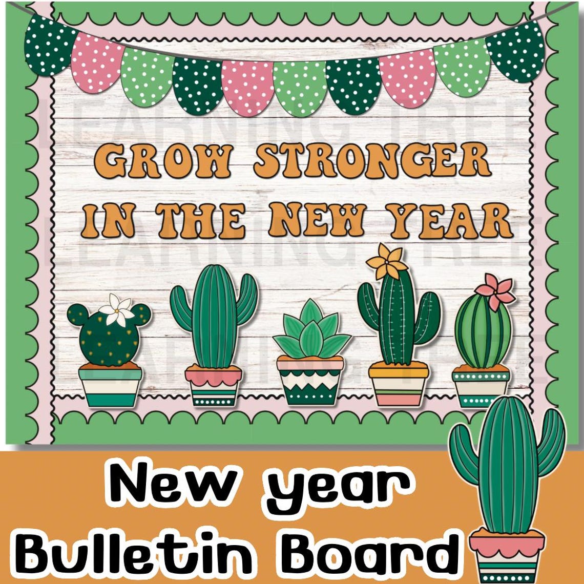 New Year Bulletin Board,cactus Classroom Decor,back to School New Year ...