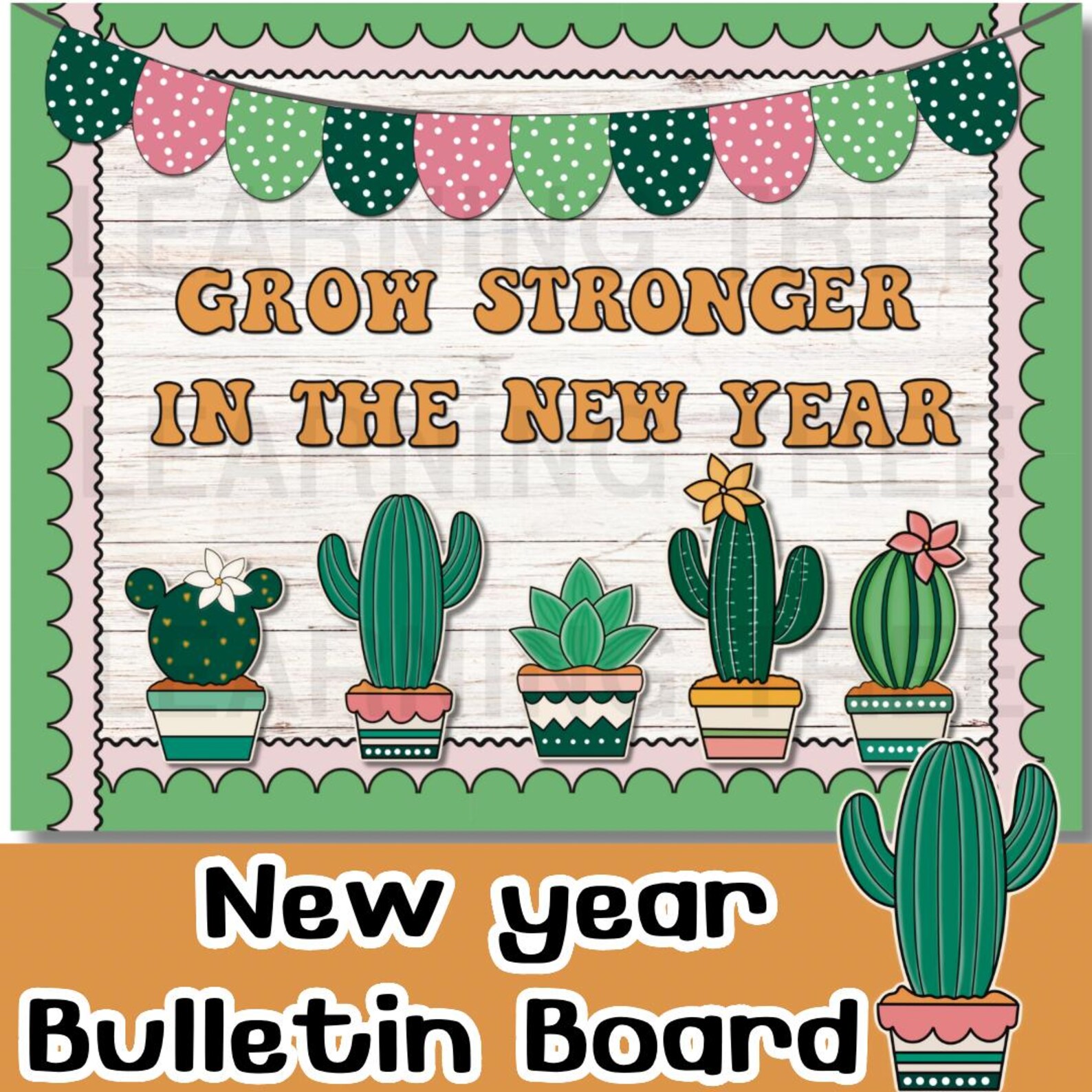 New Year Bulletin Board,cactus Classroom Decor,back to School New Year ...