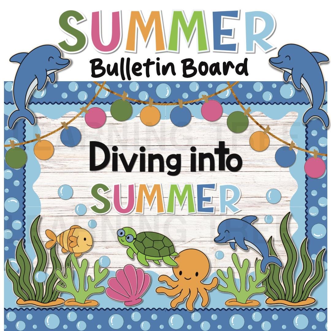 Ocean Theme Bulletin Board: Diving Into Summer Classroom Decor (digital ...