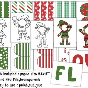 Christmas Elf Bulletin Board Craft | Santa’s Little Helpers Photo ...