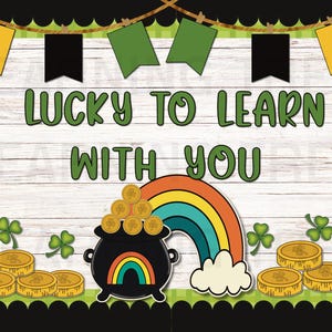 St.patricks Day Bulletin Board,march Classroom Decor,lucky Pot of Gold ...