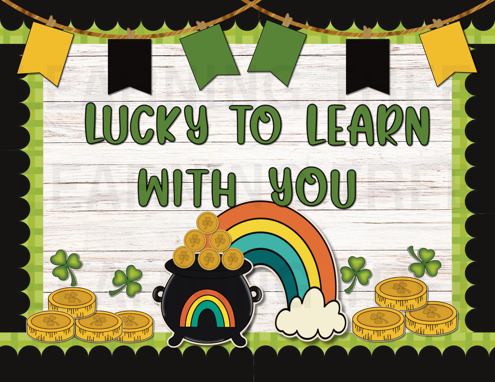 St.patricks Day Bulletin Board,march Classroom Decor,lucky Pot of Gold ...