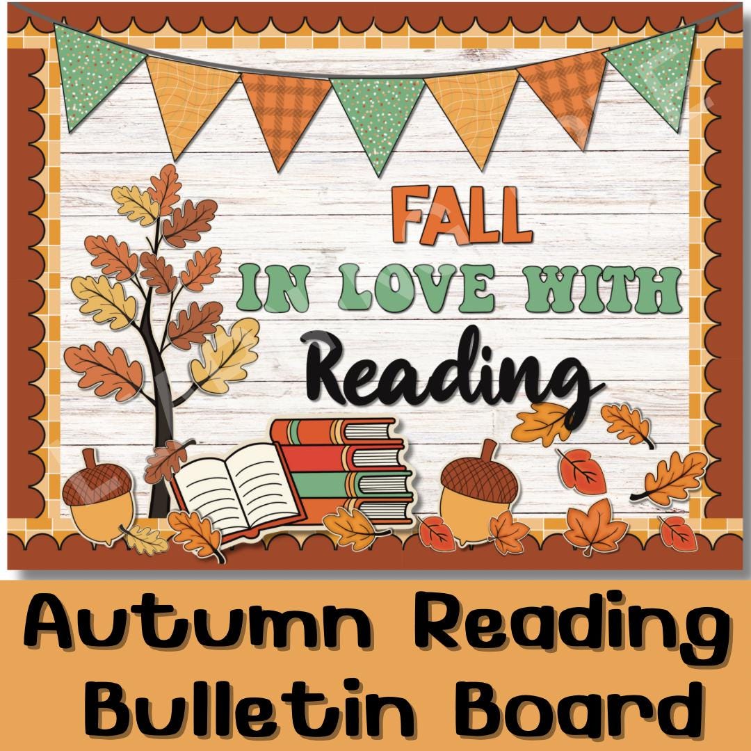 Autumn Reading Bulletin Board Kit: Fall Classroom Decor (digital ...