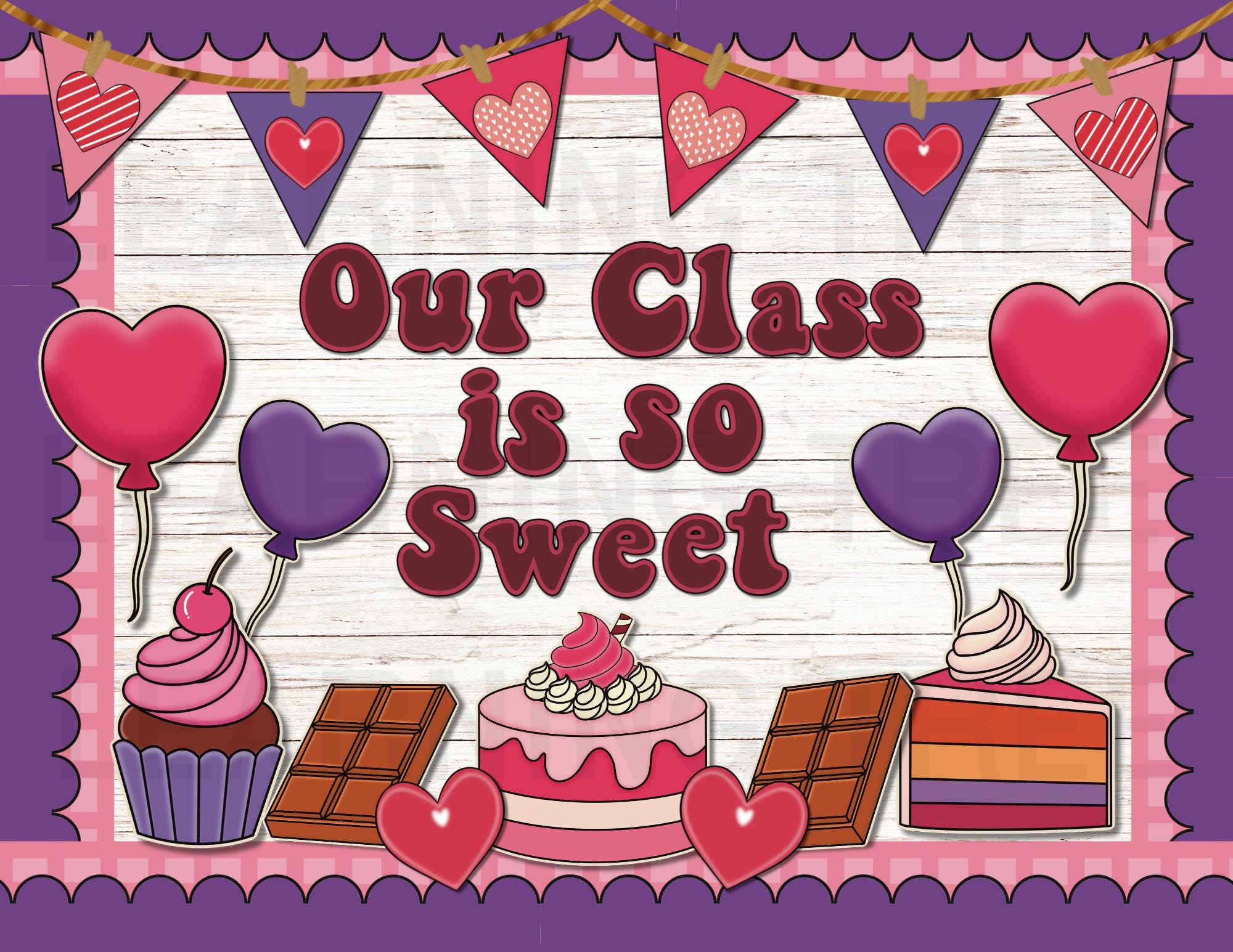 Valentines Day Bulletin Board,love is Sweet Classroom Decor,candy ...