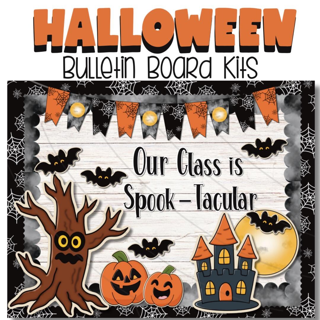 Halloween Classroom Bulletin Board Kit: Spooktacular Decor (digital ...