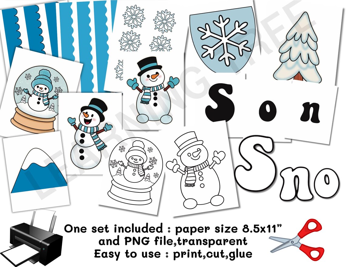 Winter Bulletin Board Printable,snowman Classroom Decor,christmas and ...