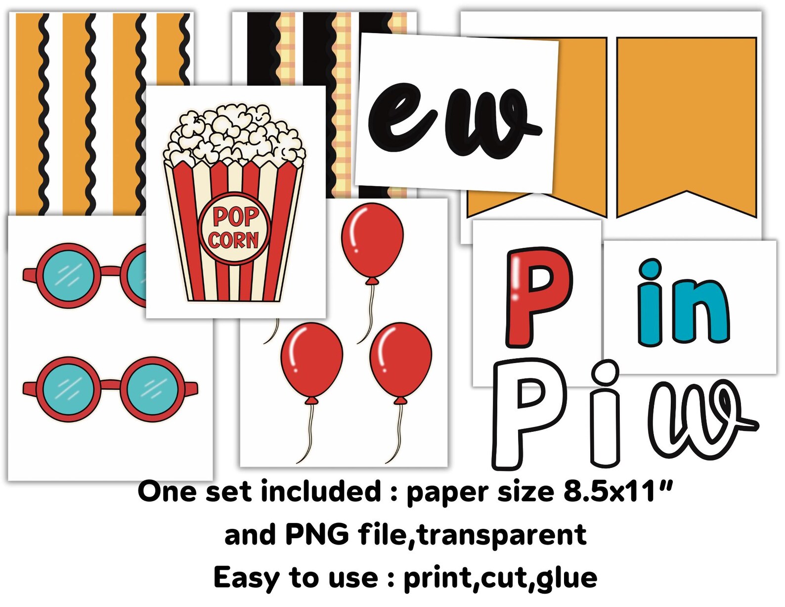 New Year Bulletin Board,popcorn Theme Classroom Decor,back to School ...