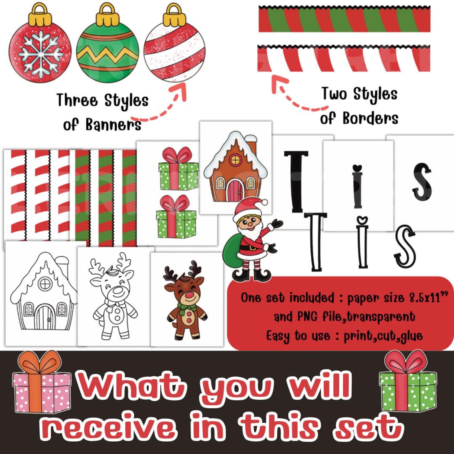 Christmas Bulletin Board Set, Holiday Classroom Decoration. - Etsy