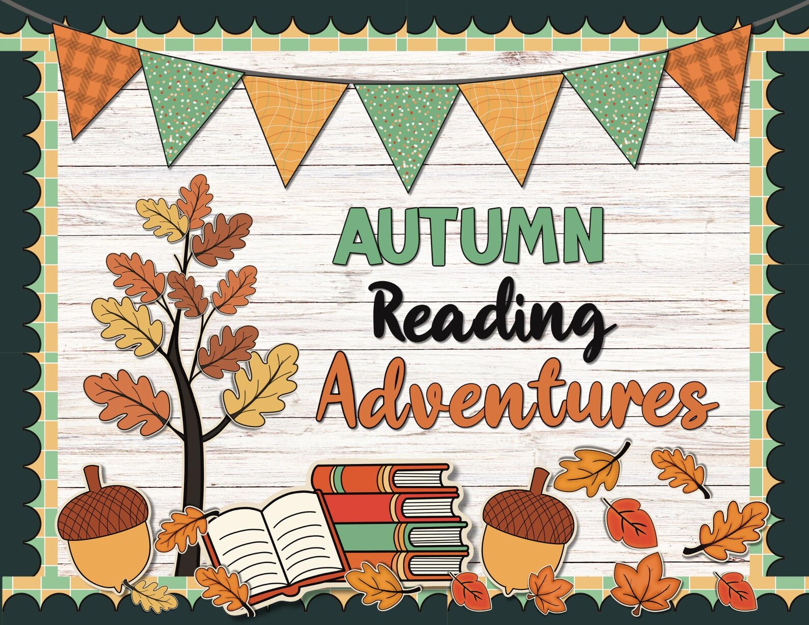 Autumn Reading Bulletin Board Kit: Fall Classroom Decor (digital ...