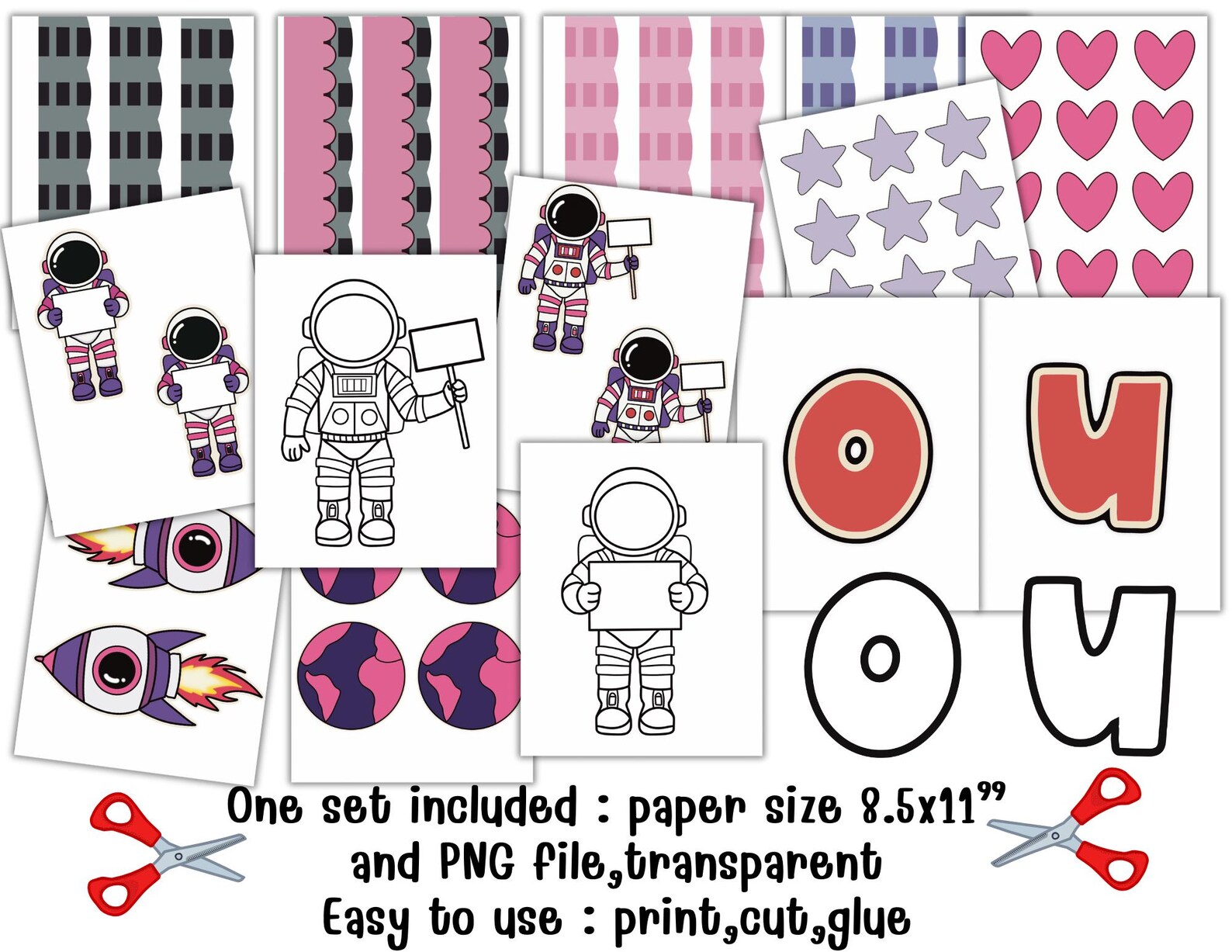 Astronaut Bulletin Board,valentine’s Day,outer Space Classroom Decor ...
