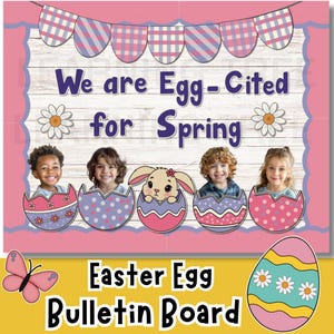Easter Egg Theme Bulletin Board Spring Classroom Decoration,pastel ...