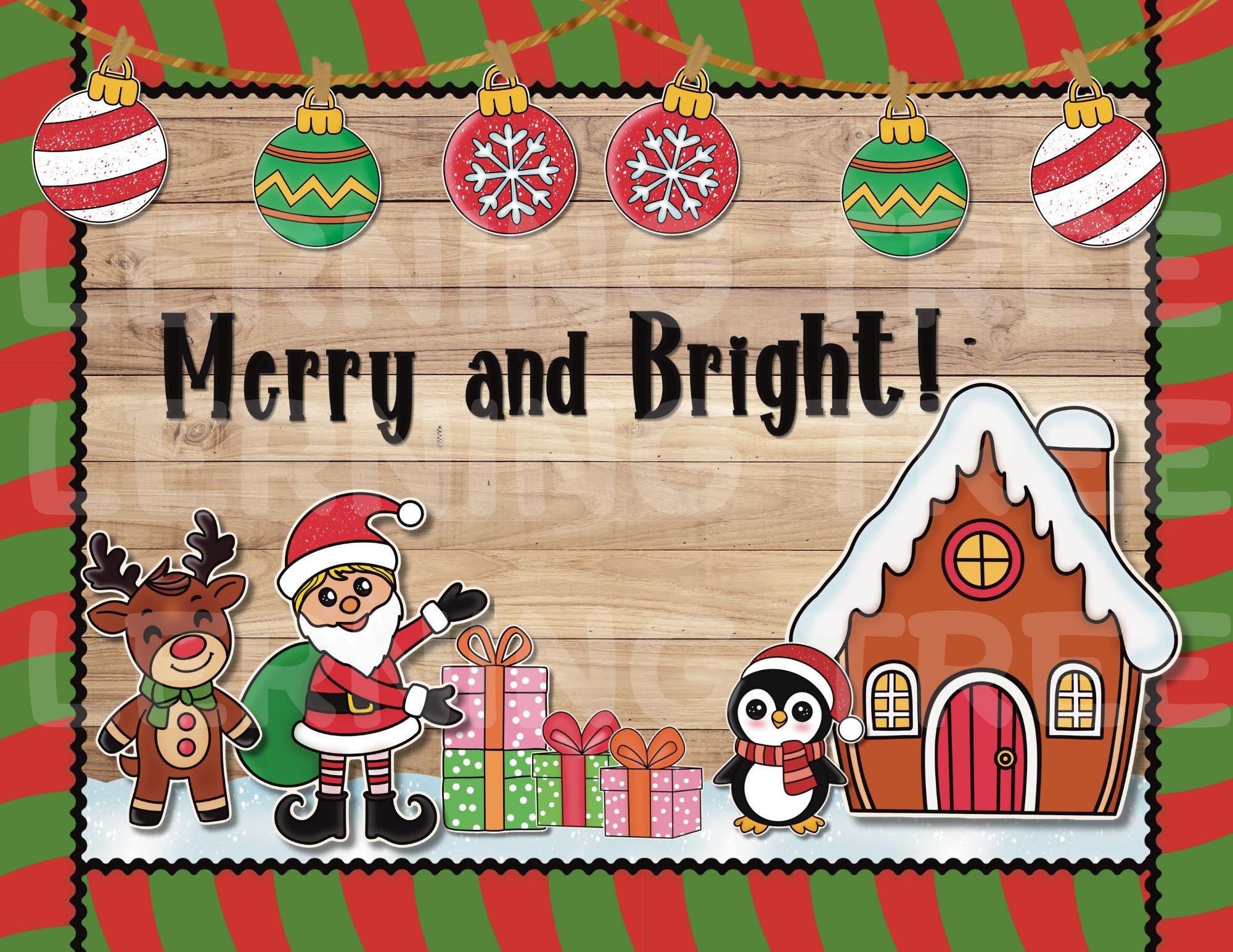 Christmas Bulletin Board Set, Holiday Classroom Decoration. - Etsy