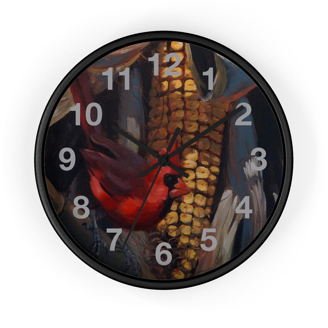 Wall Decor Cardinal Bird Wall Clock Cottagecore - Etsy