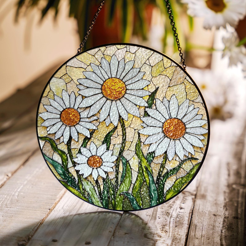 Stained Glass Daisy - Etsy