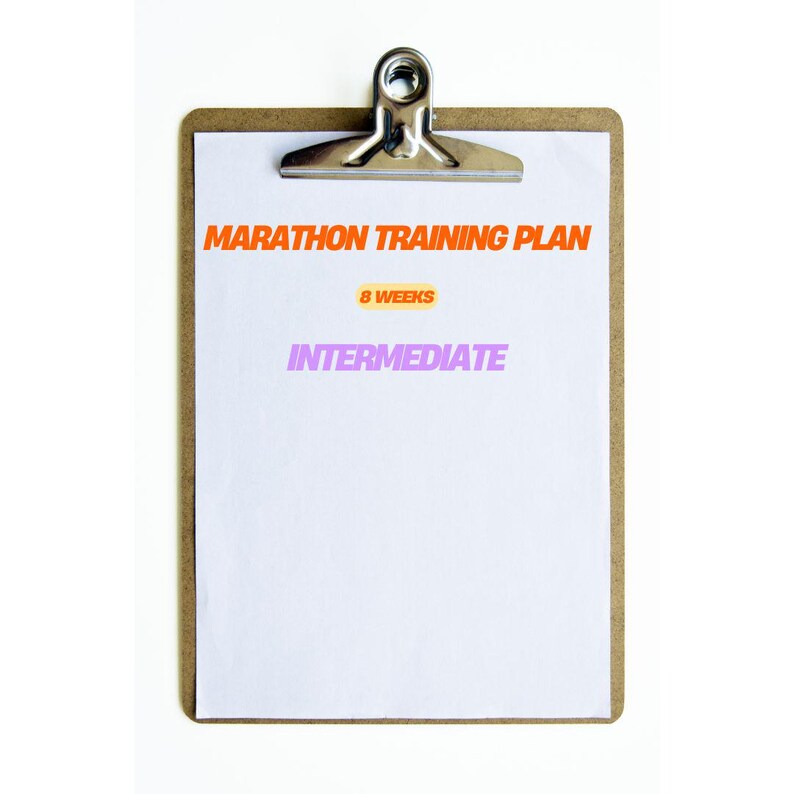 8 Week Marathon Training Plan - Etsy