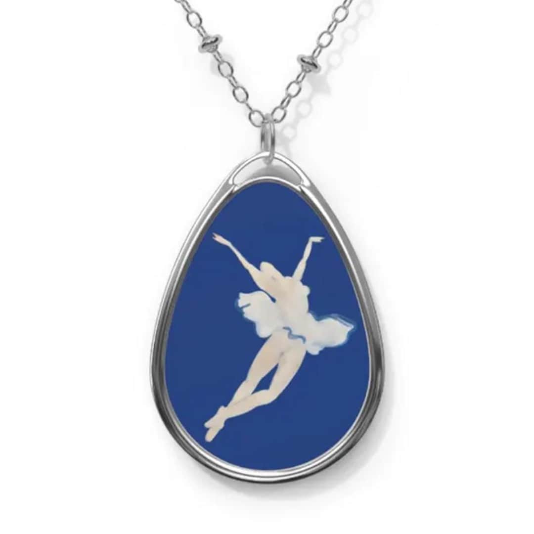 Ballet Ballerina Dancer Pendant Necklace Watercolor Art Jewelry for ...