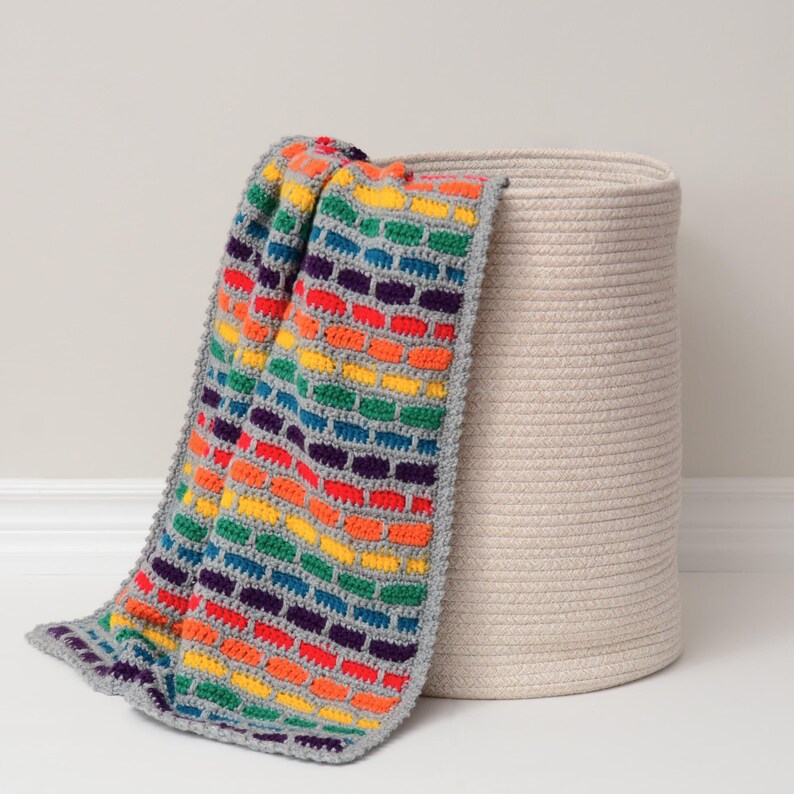 Rainbow Crochet Blanket Pattern, Easy Crochet Baby Blanket Pattern ...