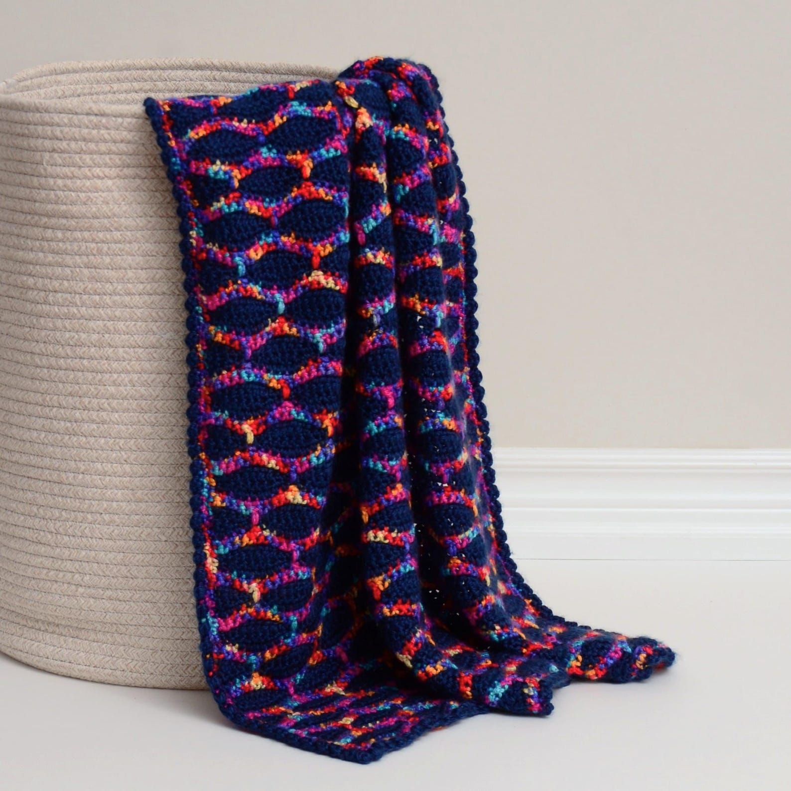 Crochet Blanket Pattern - Easy Wavy Bricks Crochet Baby Blanket Pattern ...