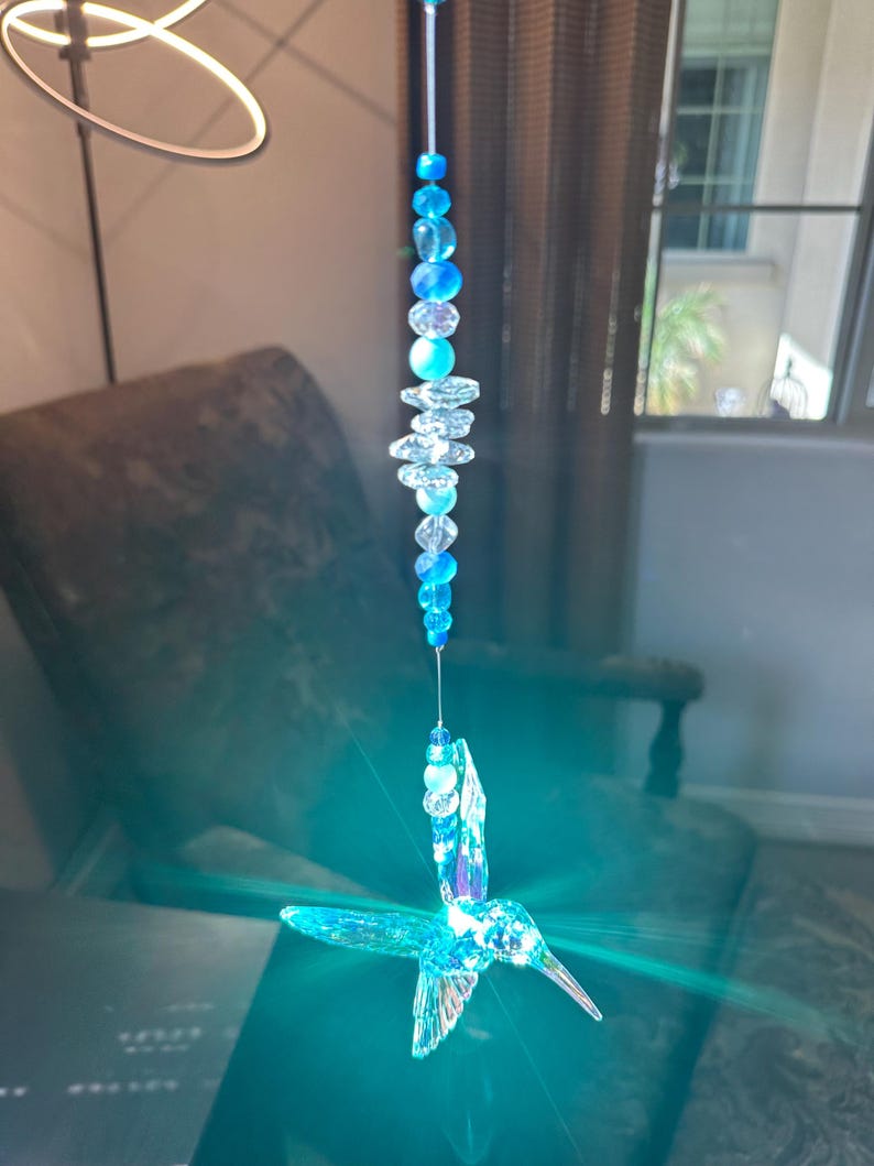 Hummingbird, Suncatcher, Boho Sun Catcher, Prism, Crystals, Garden ...