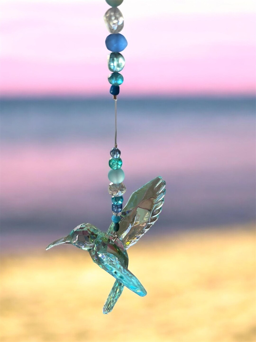 Hummingbird, Suncatcher, Boho Sun Catcher, Prism, Crystals, Garden ...