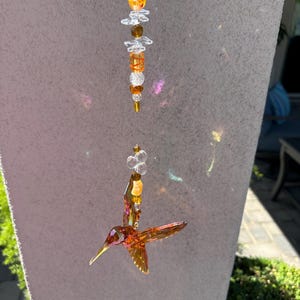 Hummingbird, Suncatcher, Boho Sun Catcher, Prism, Crystals, Garden ...