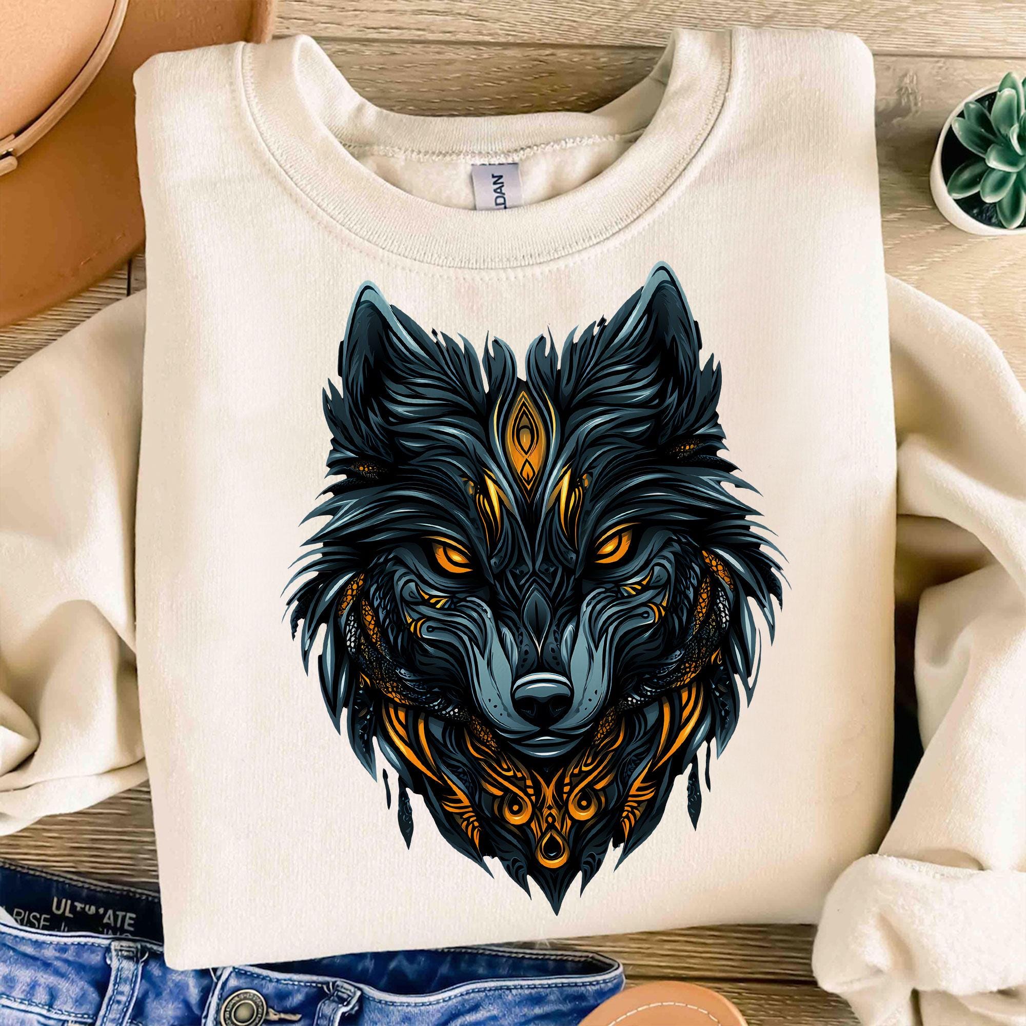 Alpha Wolf Design PNG - Etsy