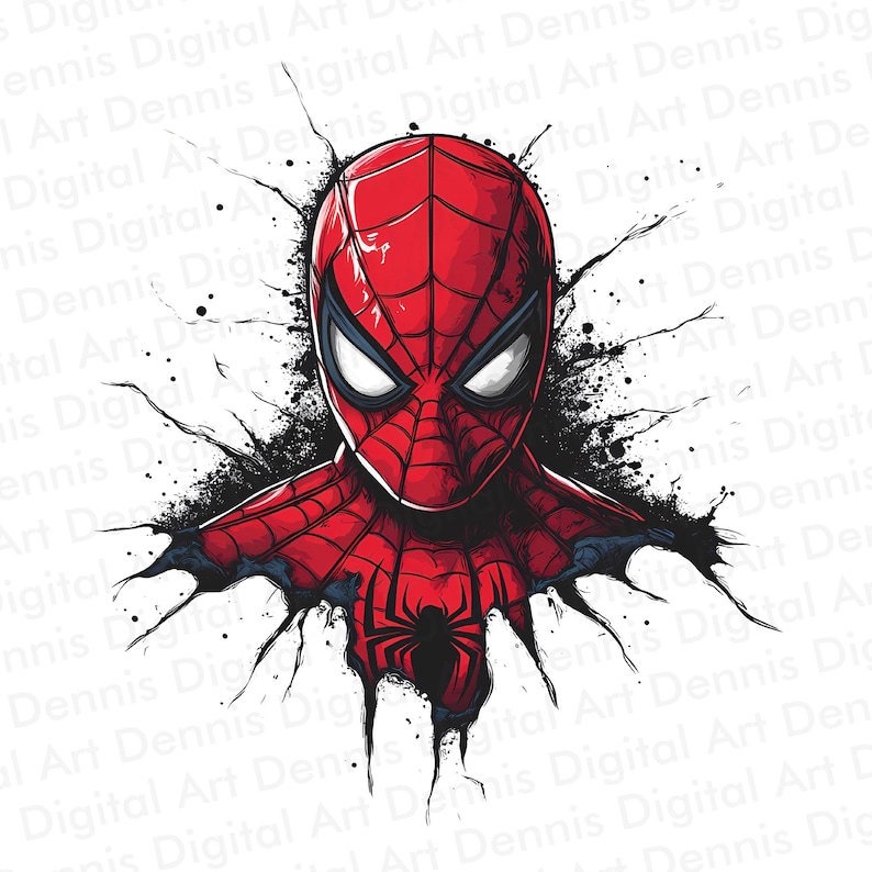 Spiderman PNG, Watercolor Design, Splash, Transparent Background ...