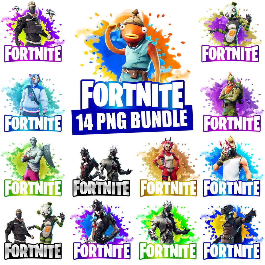 Fort Night 14 PNG Bundle, Digital Images, PNG, Clipart Fort Nite, High ...