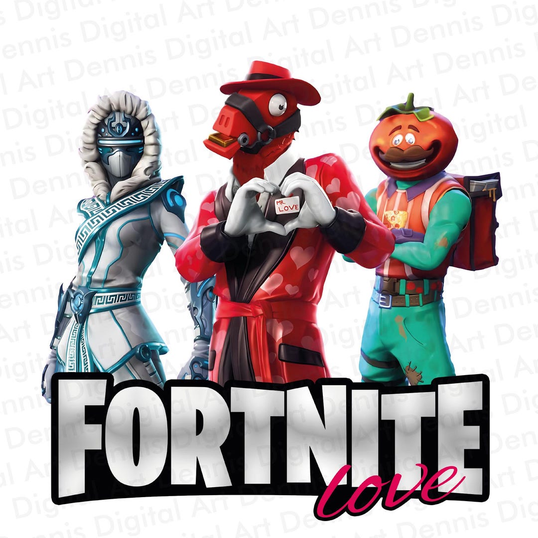 Fort Night Characters Love, Digital Images, PNG, Clipart Fort Nite ...