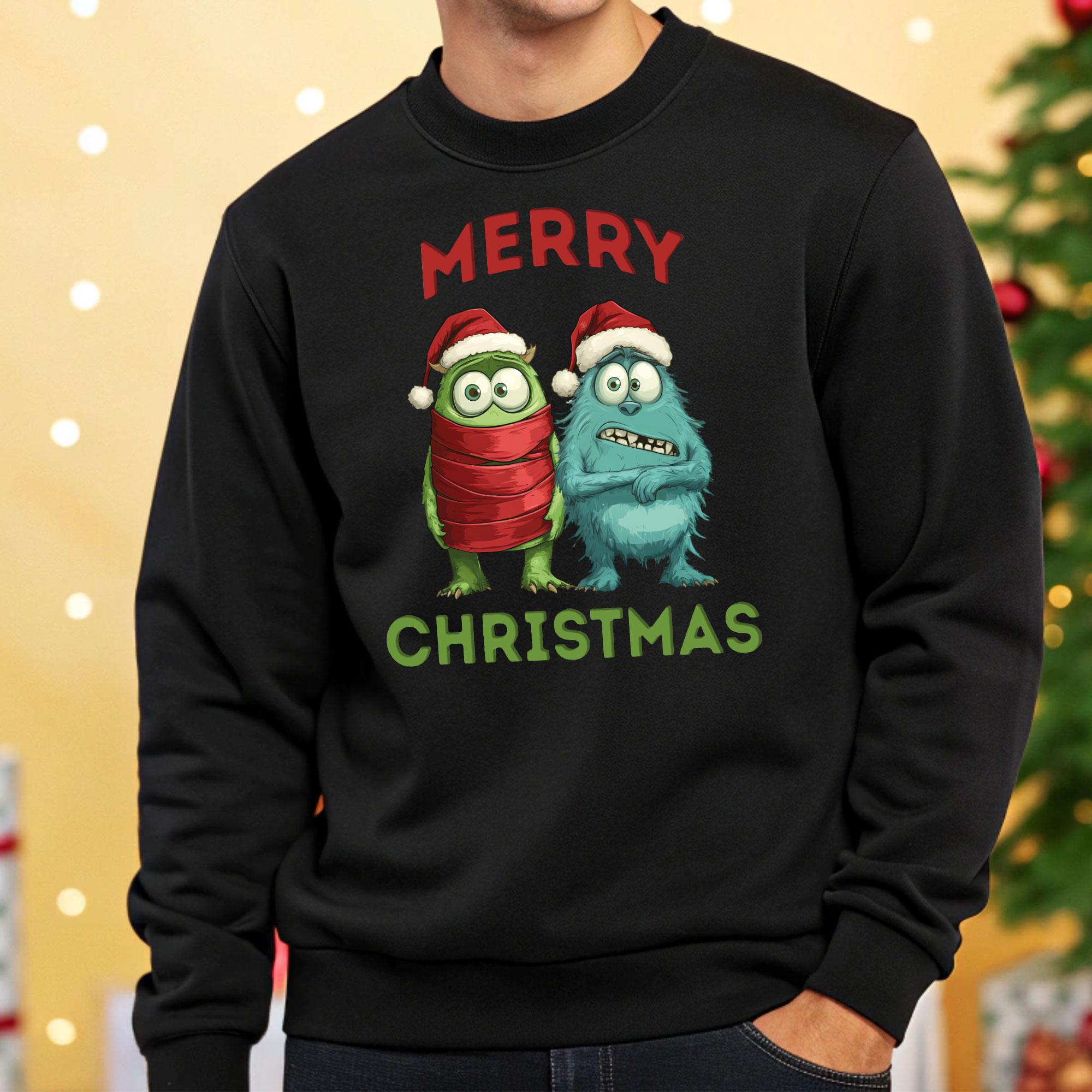 Monsters in Santa Hats PNG, Monsters Clipart, Cute Monsters Clipart ...