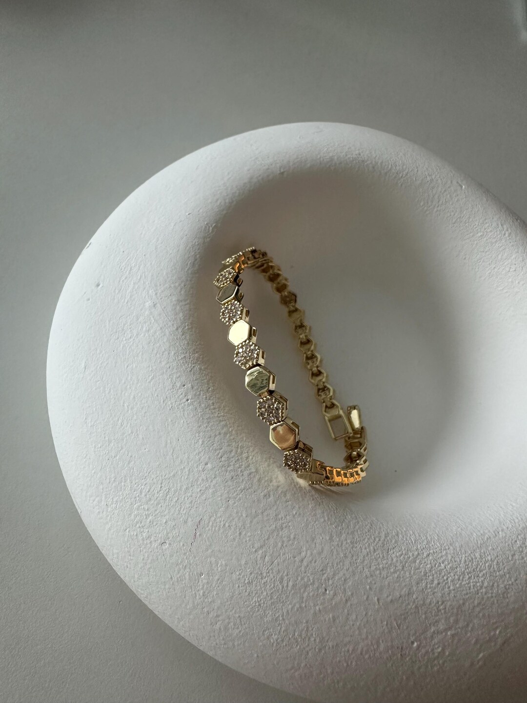 Dainty Gold Diamond Bracelet Chain Gemstone Gold Chain Bracelet Perfect ...