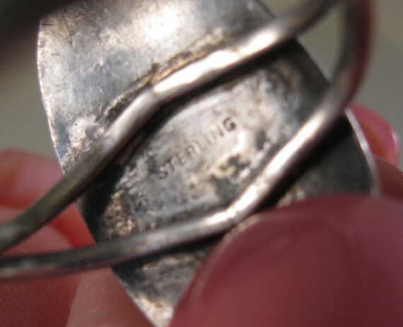 Mid Century Hand Hammered Sterling Silver Signet H Ri… - Gem