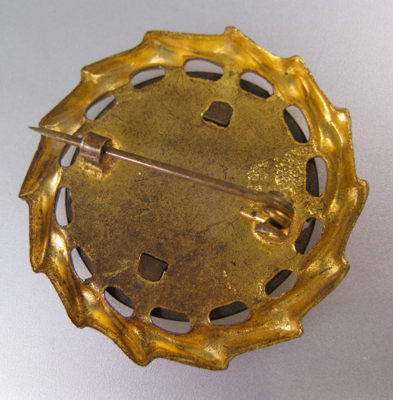 Antique Art Deco Shell Gilt Brooch Antique Brooch Antique | Etsy