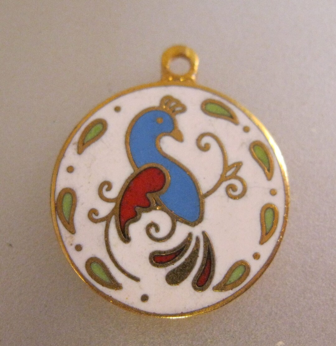 Vintage HOFFMAN Pennsylvania Dutch Hex Enamel Gold Tone Charm Vintage ...