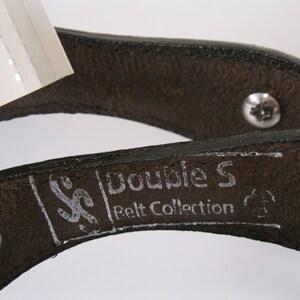 Vintage DOUBLE S Belt Collection Dark Brown Leather & Concho Belt 28 ...