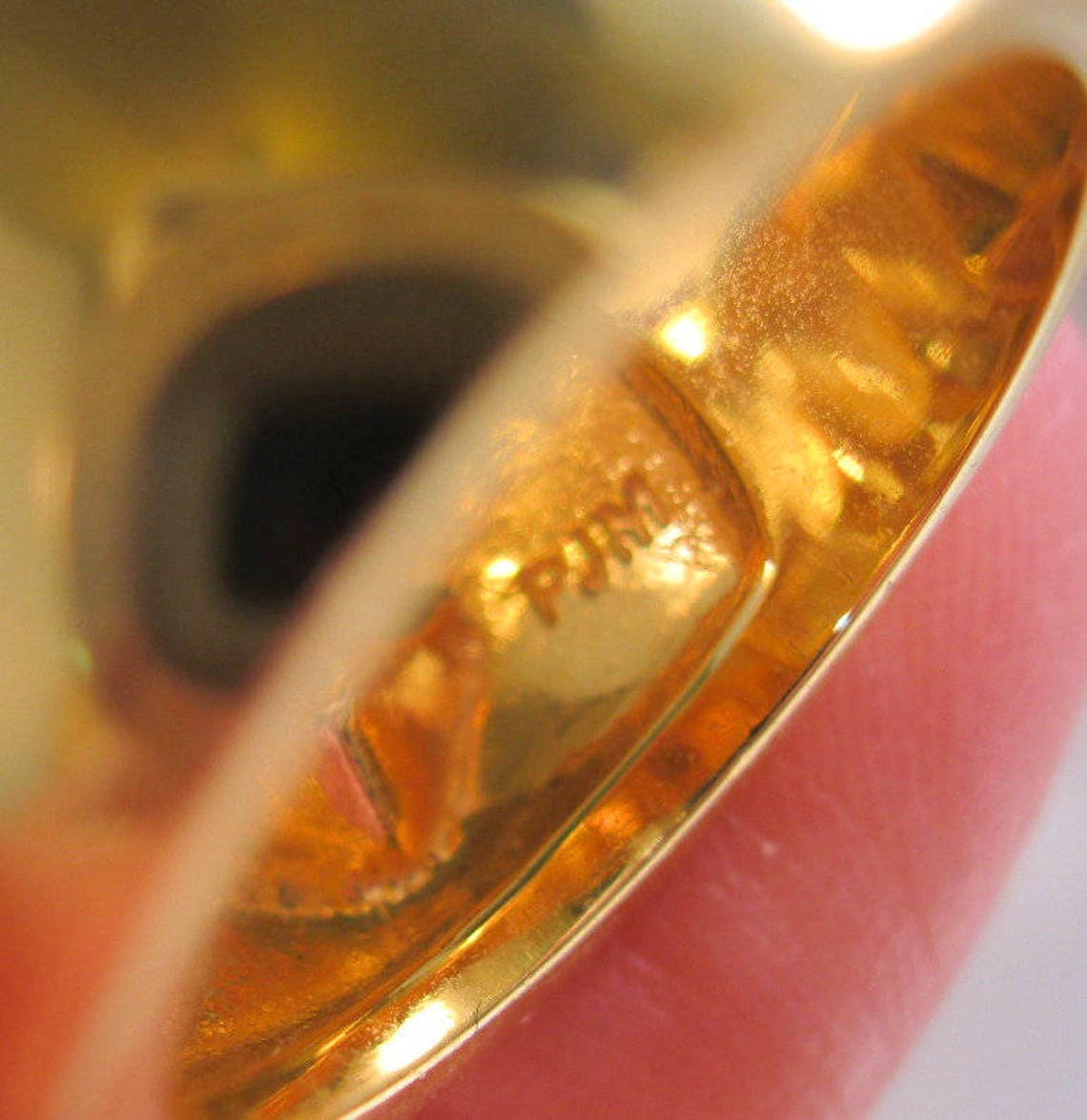 Designer PJM Crystal Cigar Band Ring Size 9 Vintage Jewelry - Etsy