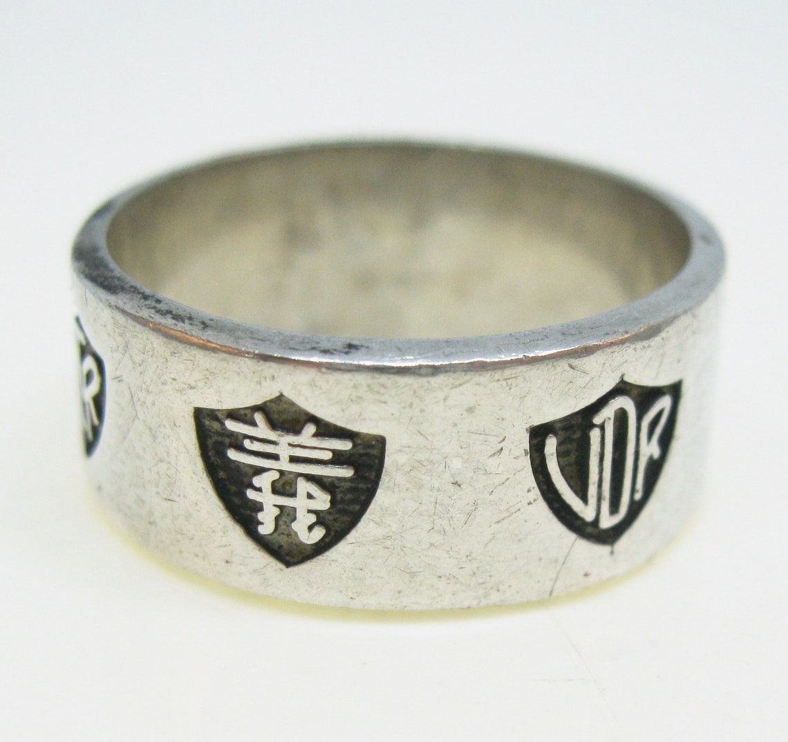 Vintage MORMON Sterling Silver Band Ring 8mm Size 7.25 Signed - Etsy
