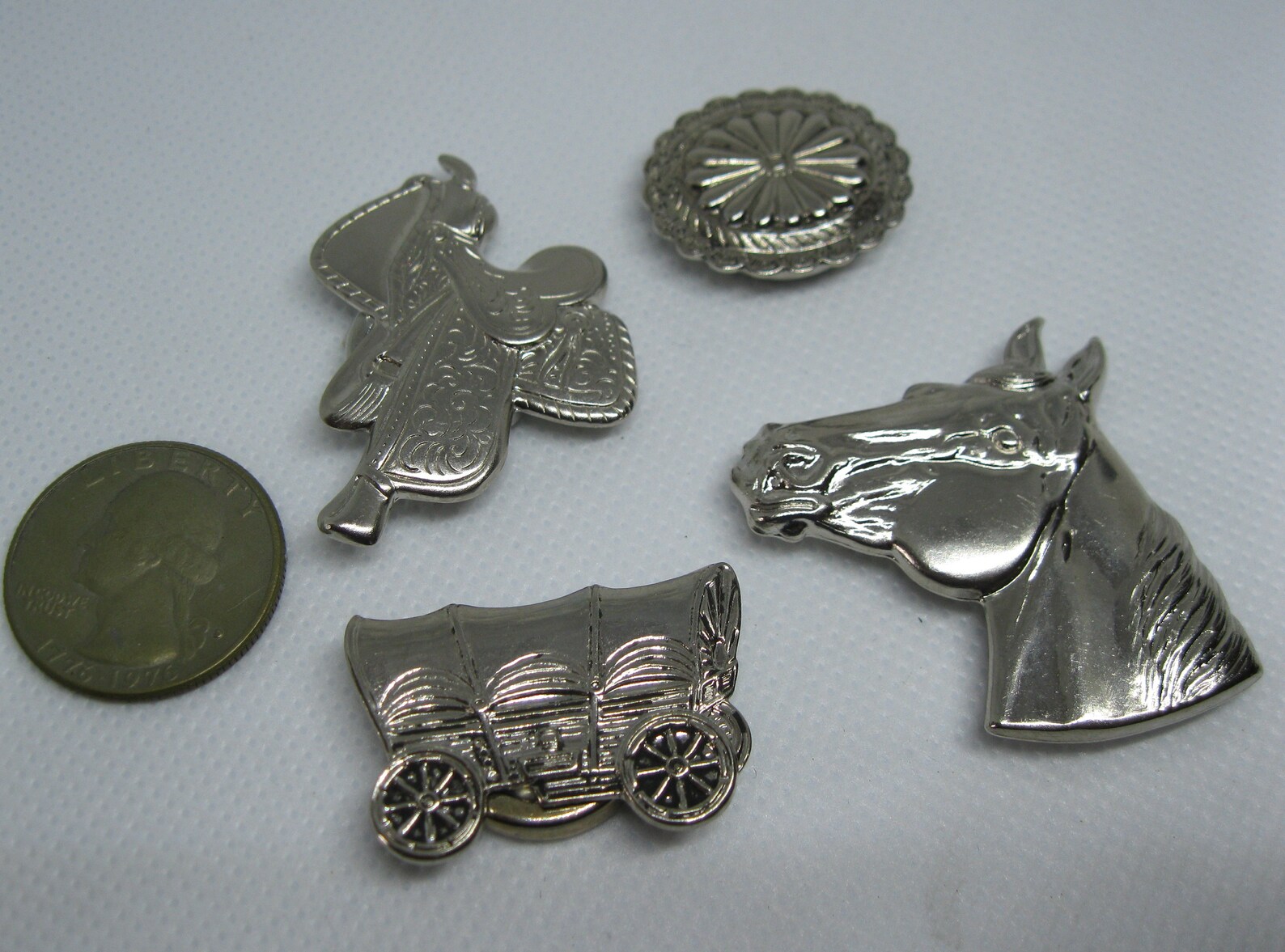 Cowboy Cowgirl Country Western Button Covers Set of 4 Horse | Etsy