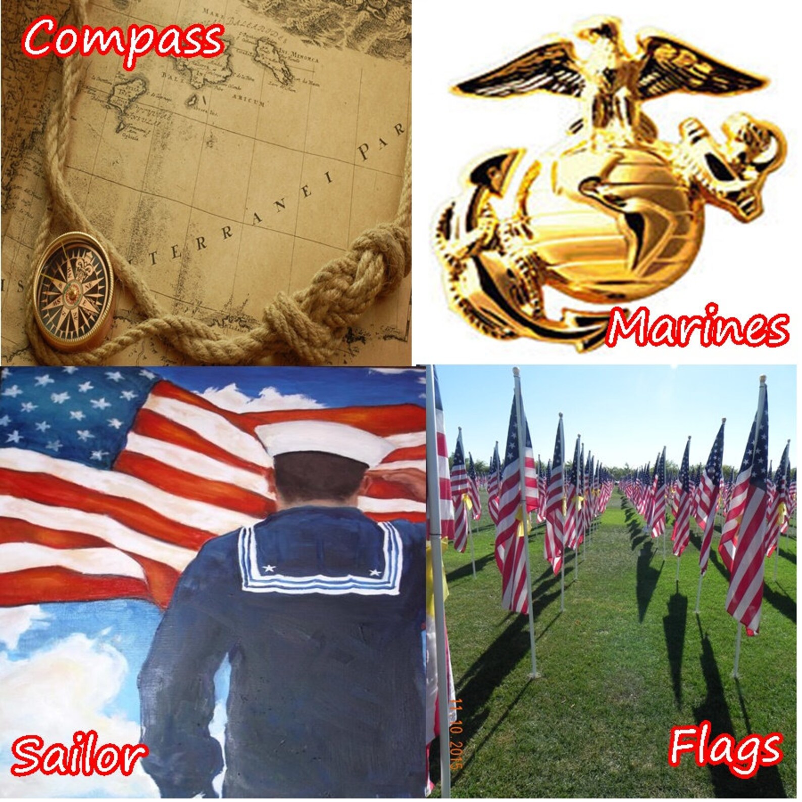 Custom Marines Military USA Pocket Watch Personalized Message W/your ...