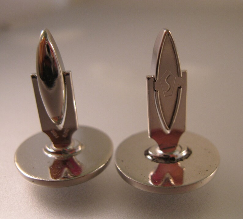 Vintage SWANK Lapis Lazuli Silver Tone Metal Round Cuff Links | Etsy