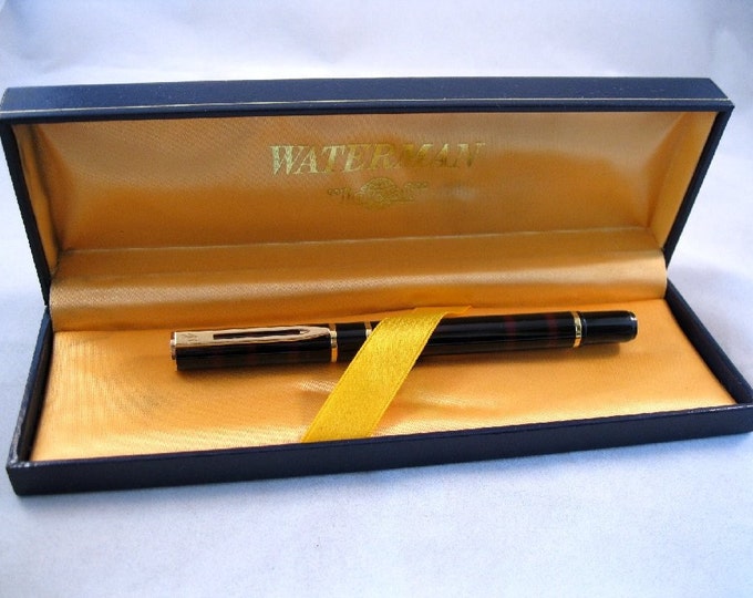 Vintage WATERMAN FOUNTAIN PEN Tortoise Shell Boxed... Free Shipping - Etsy