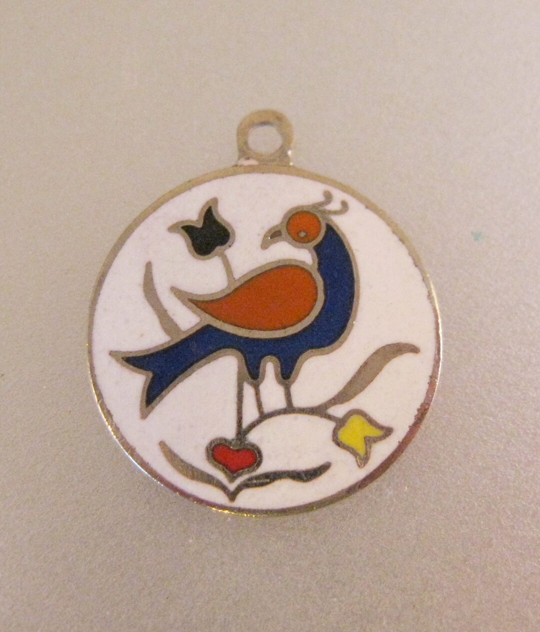 Vintage HOFFMAN Pennsylvania Dutch Hex Enamel Silver Tone Charm Vintage ...